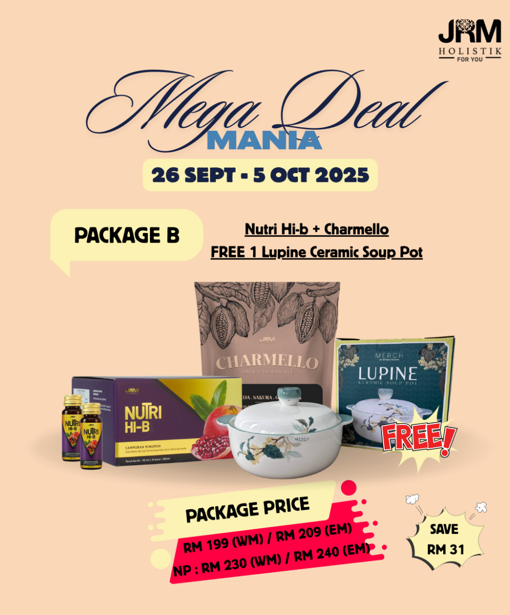 (MEGA DEAL MANIA) NUTRI Hi-B+CHARMELLO DARK CHOCOLATE - JRM Holistik 4u